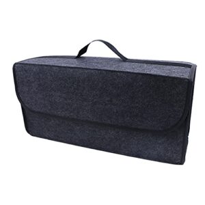 car trunk storage felt cloth foldable finishing box organizer in the car multifunctional durable storage box auto accessories (grau)