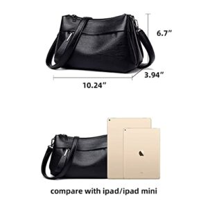 EDIWER Crossbody Bag for Women Stylish Vintage Shoulder Bag Waterproof Satchel Multi-pockets Handbag with Detachable Strap