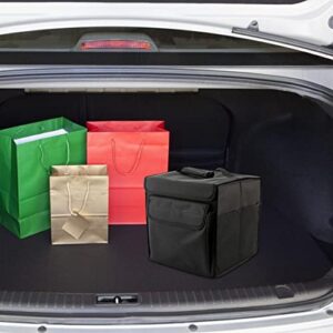 Car Duffle Bag Multiple Storage Compartments Car Trunk Organizer Container Foldable Car Trunk Extra Storage Space Box (Svart 30cm)