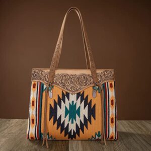 Montana West Aztec Tapestry Hobo Bag with Wallet Western Purse and Handbag for Women MBB-TR145G-816BR