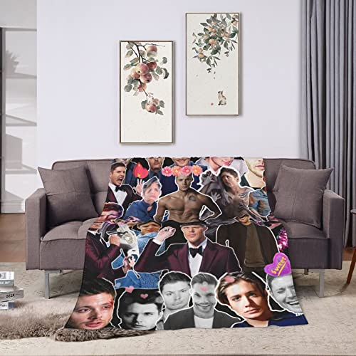 Blanket Dean Winchester Soft and Comfortable Warm Fleece Blanket for Sofa,Office Bed car Camp Couch Cozy Plush Throw Blankets Beach Blankets