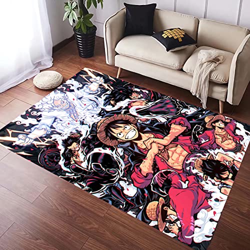 Anime Rug Non-Slip Locking Edge Carpet Thickened Large Size Door Mat, for Living Room Kitchen Hallway Bedroom Soft Machine Washable Floor Carpet