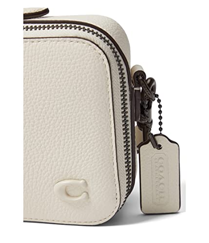 COACH Charter Slim Crossbody in Pebble Leather with Sculpted C Hardware Branding Chalk One Size