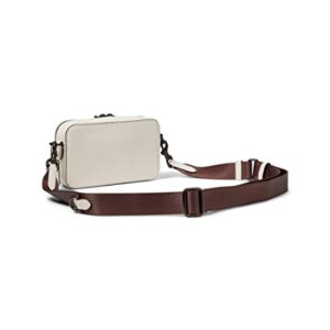 COACH Charter Slim Crossbody in Pebble Leather with Sculpted C Hardware Branding Chalk One Size