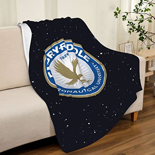 Embry-Riddle Aeronautical University Flannel Throw Blanket, 40x60 Inches Soft Blanket for Couch, Cozy, Warm ，All Season.