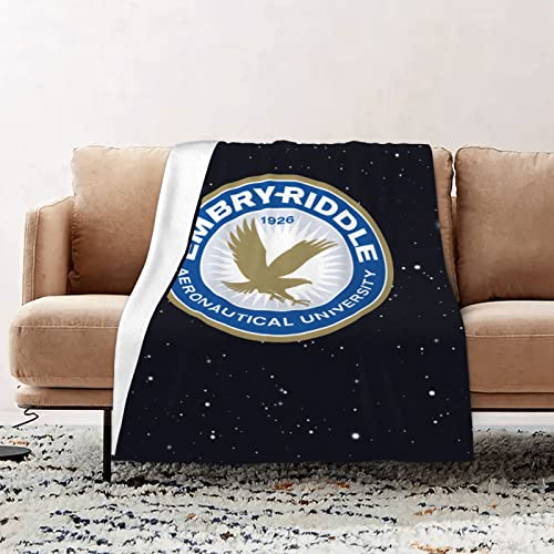 Embry-Riddle Aeronautical University Flannel Throw Blanket, 40x60 Inches Soft Blanket for Couch, Cozy, Warm ，All Season.