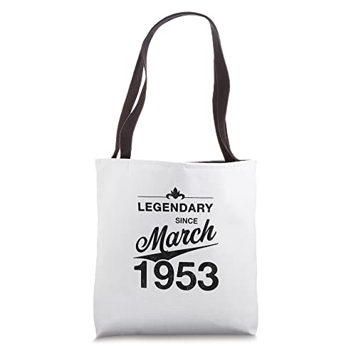 70th Birthday 70 Year Old Born in March 1953 Vintage Tote Bag