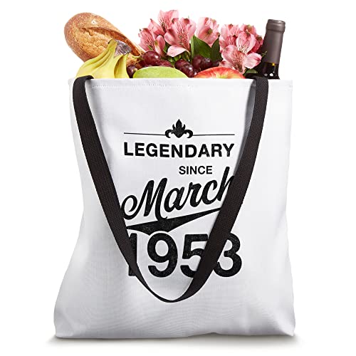 70th Birthday 70 Year Old Born in March 1953 Vintage Tote Bag