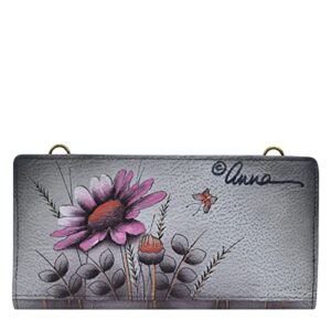 Anna by Anuschka Bi-Fold Wallet with Strap, Multicolor