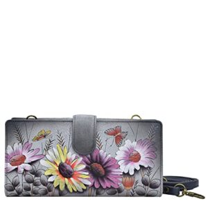 Anna by Anuschka Bi-Fold Wallet with Strap, Multicolor