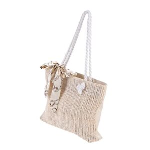 collbath bag bag large for weave bag travel hand-woven female girls holiday women fashion straw woman simple handbag hand beach party trendy bow bohemia woven shoulder capacity