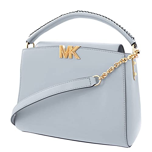 Michael Kors Karlie Medium Leather Satchel Bag - Pale Blue