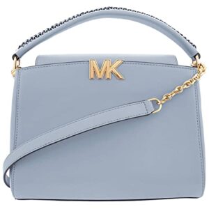 Michael Kors Karlie Medium Leather Satchel Bag - Pale Blue