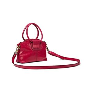 HOBO Sheila Zip Top Small Crossbody Bag for Women - Leather Construction with Top Handle, Cotton Lining, and Removable Strap Fuchsia One Size One Size