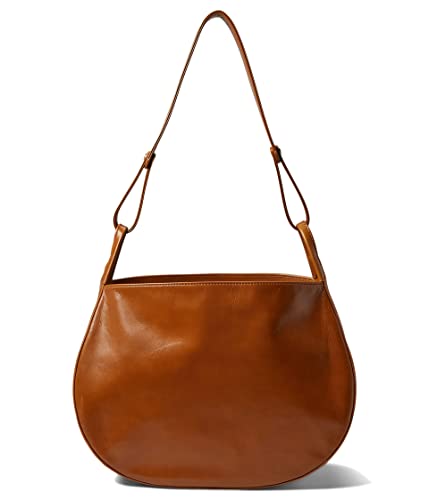 HOBO Arla Shoulder Bag for Women - Leather Construction with Magnetic Disc Closure, and Adjustable Crossbody Strap Truffle One Size One Size