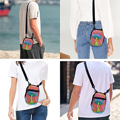 Mumeson Women's Small Corssbody Bags Cute Mushroom Shoulder Bag Wallet for Travel Work School Party Casual Messenger Bag Tote Shoulder Bag Satchel