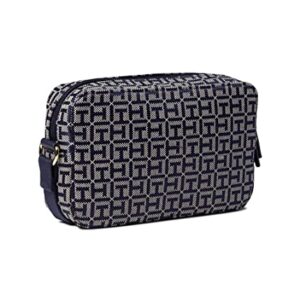 Tommy Hilfiger Gretta II Camera Crossbody Square Monogram Jacquard Stone/Navy One Size