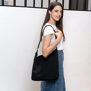 Draw blank Black Women's blank large Size Canvas Crossbody Tote Handbags Shoulder Bag Hobo Casual Tote Diy/gifts/aesthetic/personalized