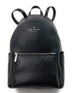 kate spade new york liela pebbled leather medium dome backpack (black)