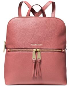 michael kors rhea zip medium slim backpack, cinnamon