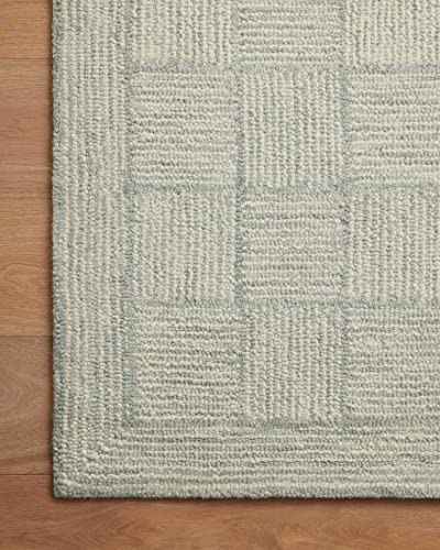 Loloi Chris Loves Julia x Francis Collection FRA-03 Silver/Sky, Contemporary 7'-9" x 9'-9" Area Rug