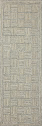 Loloi Chris Loves Julia x Francis Collection FRA-03 Silver/Sky, Contemporary 7'-9" x 9'-9" Area Rug