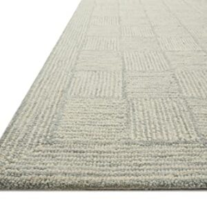 Loloi Chris Loves Julia x Francis Collection FRA-03 Silver/Sky, Contemporary 7'-9" x 9'-9" Area Rug