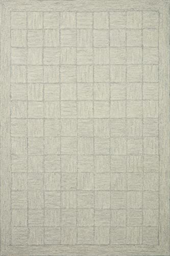 Loloi Chris Loves Julia x Francis Collection FRA-03 Silver/Sky, Contemporary 7'-9" x 9'-9" Area Rug