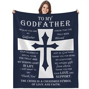 bloom somewhere to my godfather from godchild christian gifts for godfather proposal gift for easter day thanksgiving day christmasbed flannel fleece plush blankets,50x60in