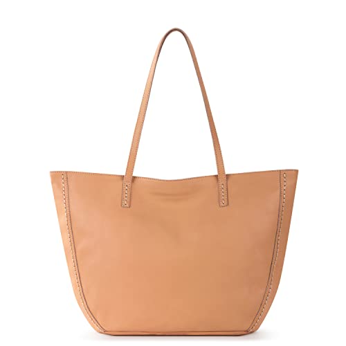 The Sak Faye Tote Bag in Leather, Large Purse with Double Shoulder Straps, Natural Vachetta