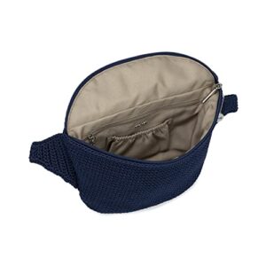 The Sak Caraway Adjustable Belt Bag in Crochet, Convertible Purse, Multi-Use Design, Navy