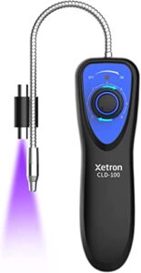 xetron hvac refrigerant leak detector with uv led,automotive ac [r134a r410a r22 r1234yf] freon sniff halogen gas leak detector, 6 adjustable sensitivity, cfcs hcfcs hfcs hfos cld-100uv