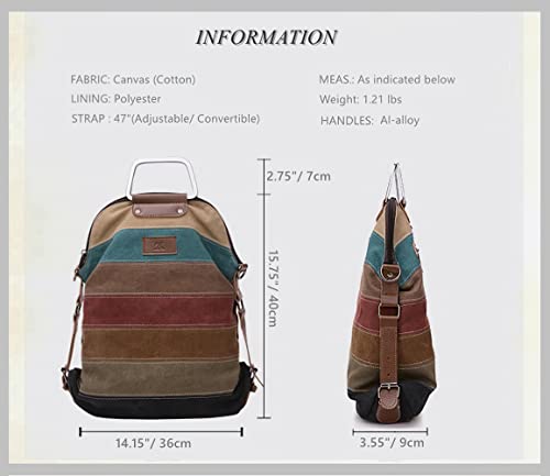 Canvas Shoulder Bags Hobo Handbags Purse Multicolor Patchwork Casual Messenger Bag Top Handle Tote Crossbody Bags for Women (CS1142)