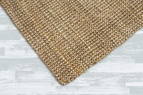 IRONGATE Jute Handspun Area Rug - Premium Jute Handwoven Reversible Chunky Textured Tan Beige Neutral Throw Accent Rug Carpet - Rustic Farmhouse Living Room Bedroom Den Study Décor -24" x 36" Natural