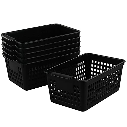 Vababa 6-Pack Small Storage Basket, Black