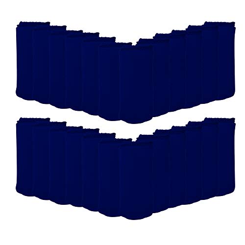 24 Pack Wholesale Soft Cozy Fleece Blankets - 50" x 60" Comfy Throw Blankets (Navy Blue)