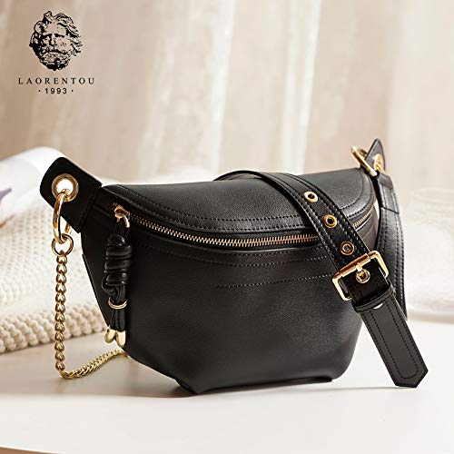 LAORENTOU Cowhide Women Shoulder Bag Crossbody Purses for Women with Chain Strap Quilted Bags Clearance