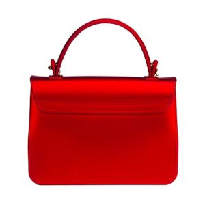 Top Handle Clutch Handbags Jelly Crossbody Bags for Women Tote Purse - Burgundy Red One Size