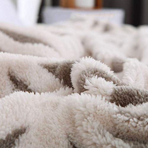 LOMAO Sherpa Fleece Blanket Fuzzy Soft Bed Blanket Dual Sided Throw Blanket fit Couch Sofa (Grey,51x63)