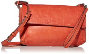 frye reed flap crossbody, burnt orange