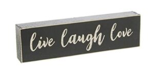 poor boy 5.5″ x 1.5″ live-laugh-love wood block sign (black)