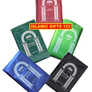 60 Pcs Mini Pocket Portable Travel Prayer Praying Rug Mat Namaz Carpet Islamic Muslim Gebetsteppich Musallah Foldable Waterproof Salah Slalat Sajadah Sajda Sajjadah Gift Ramadan Eid