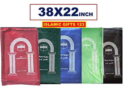 60 Pcs Mini Pocket Portable Travel Prayer Praying Rug Mat Namaz Carpet Islamic Muslim Gebetsteppich Musallah Foldable Waterproof Salah Slalat Sajadah Sajda Sajjadah Gift Ramadan Eid