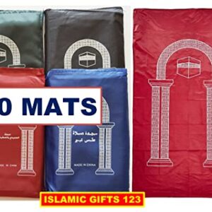 60 Pcs Mini Pocket Portable Travel Prayer Praying Rug Mat Namaz Carpet Islamic Muslim Gebetsteppich Musallah Foldable Waterproof Salah Slalat Sajadah Sajda Sajjadah Gift Ramadan Eid