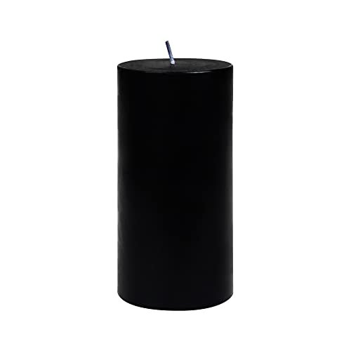 Zest Candle Pillar Candle, 3 by 6-Inch, Black