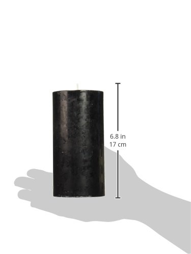 Zest Candle Pillar Candle, 3 by 6-Inch, Black