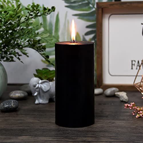 Zest Candle Pillar Candle, 3 by 6-Inch, Black