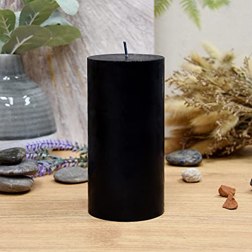 Zest Candle Pillar Candle, 3 by 6-Inch, Black