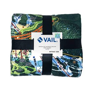 Vail Blanket – Vail Ski Resort Trail Map Soft Minky Throw Blanket | 70 x 50 inches