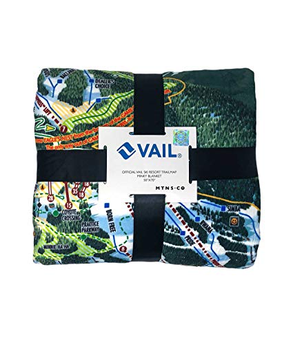 Vail Blanket – Vail Ski Resort Trail Map Soft Minky Throw Blanket | 70 x 50 inches